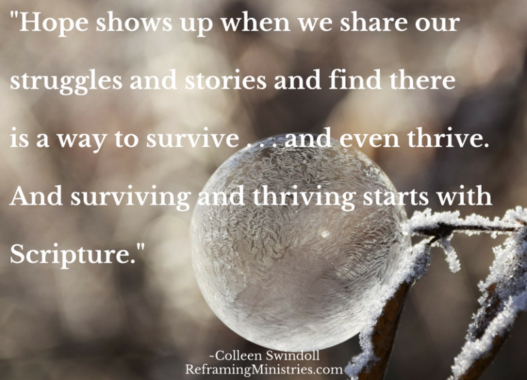 Hope shows up when we share our struggles - Reframing Ministries